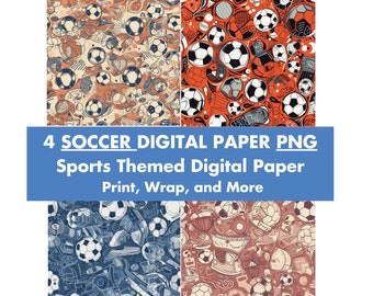 SPORTS Digital Paper / Sports Party Printable Art / Colorful Sports ...