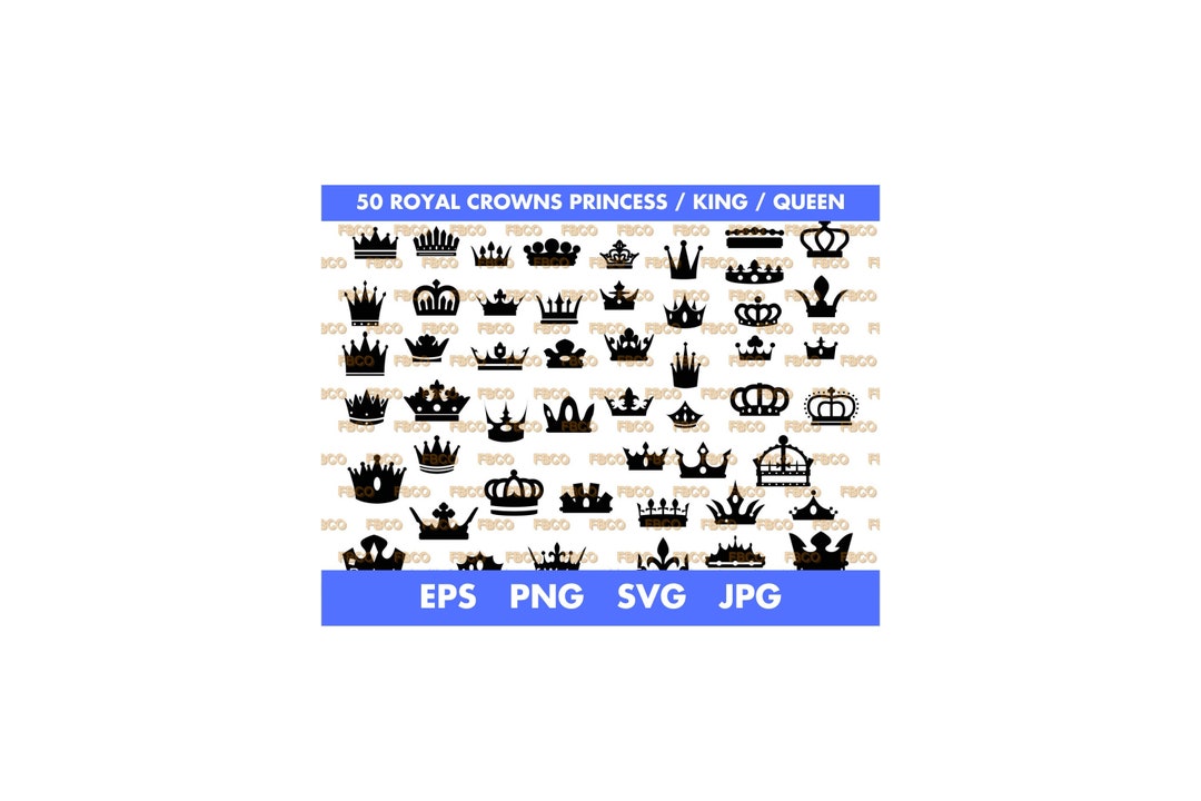20 Crowns Svg Bundle Princess Tiara King Queen Crown Svg For Cricut