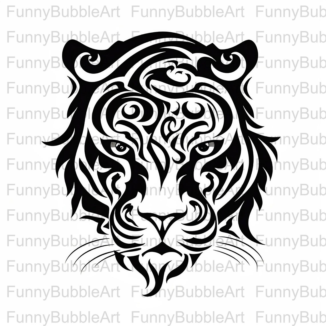 Tribal Tiger Tattoo Designs SVG Cut Files Tribal Tiger Cricut - Etsy