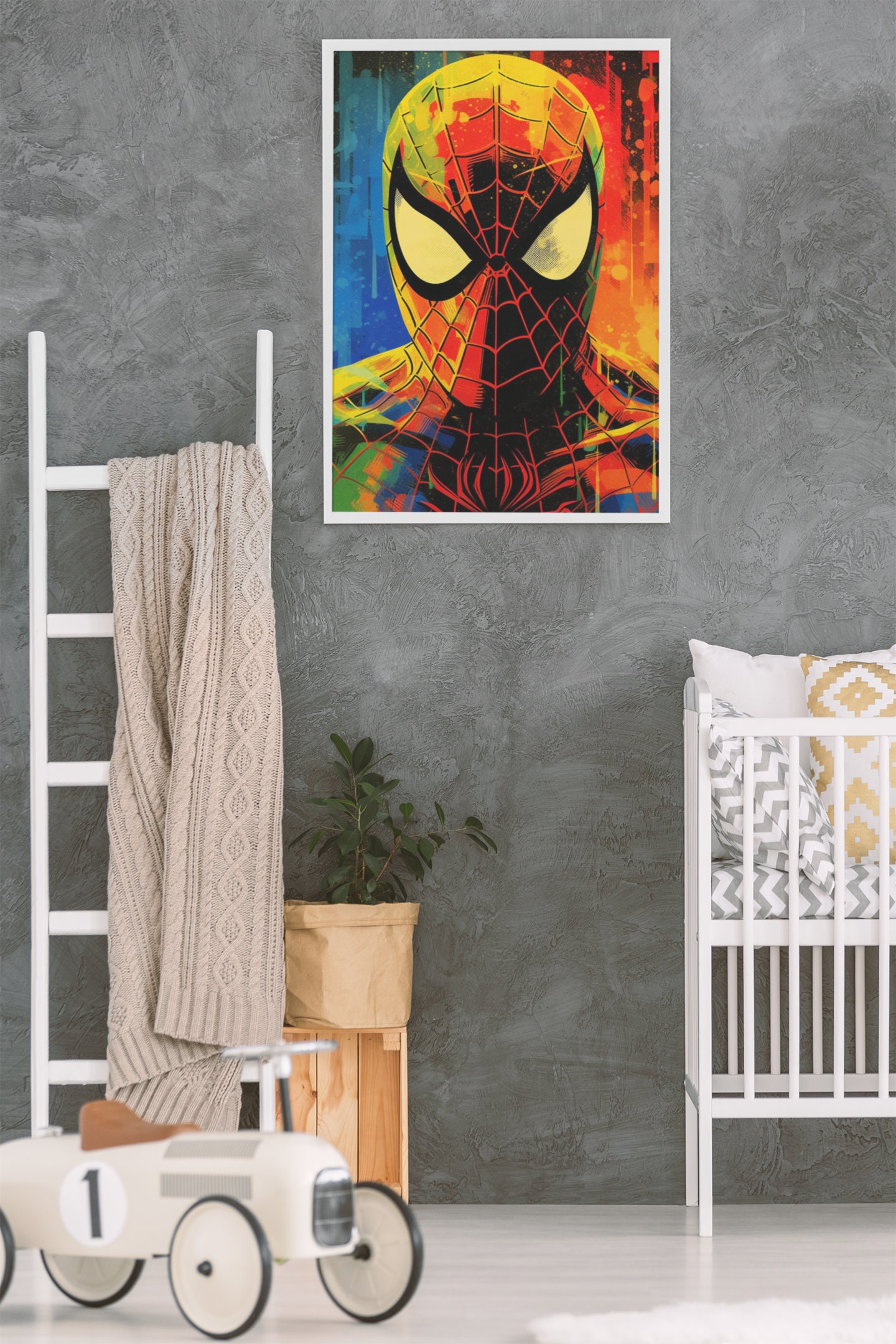 Funky Spidey, Spiderverse, Colorful Spider-man Art Poster Printable ...