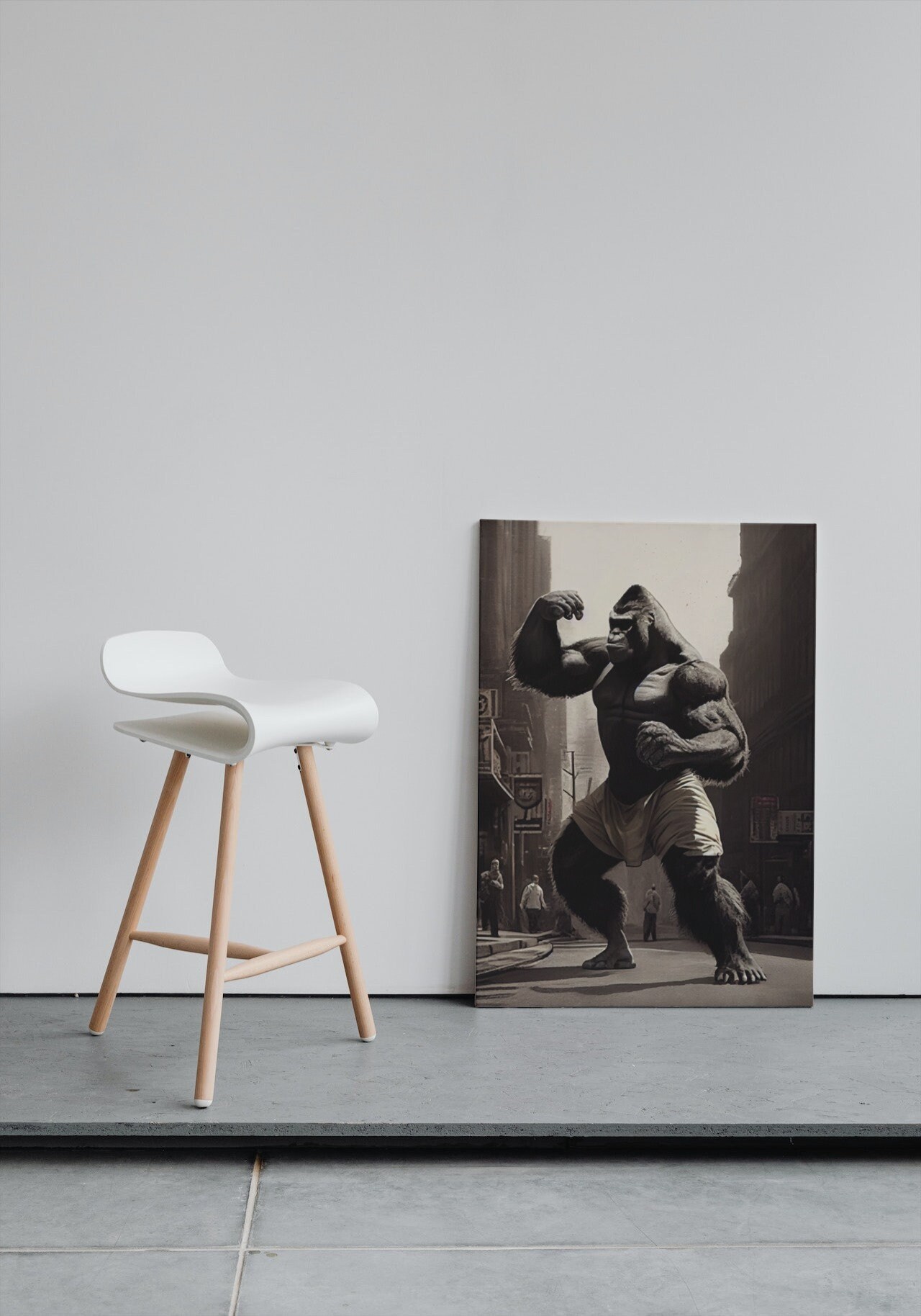 King Kong Digital Print Art, King Kong Tai Chi, Kong Art, Printable ...