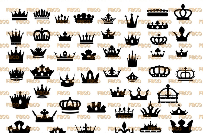 20 Crowns Svg Bundle Princess Tiara King Queen Crown Svg For Cricut