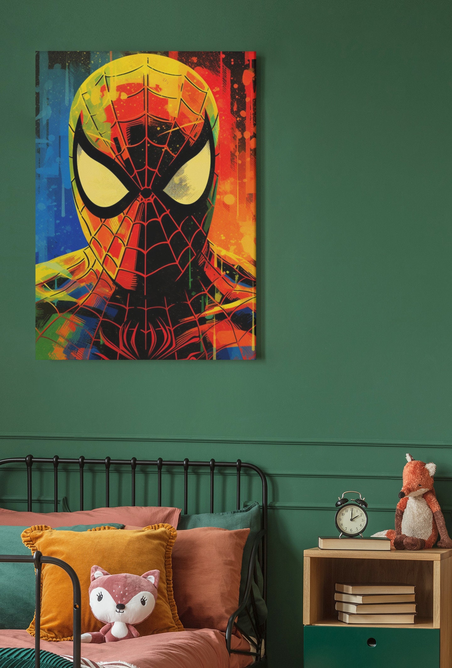 Funky Spidey, Spiderverse, Colorful Spider-man Art Poster Printable ...