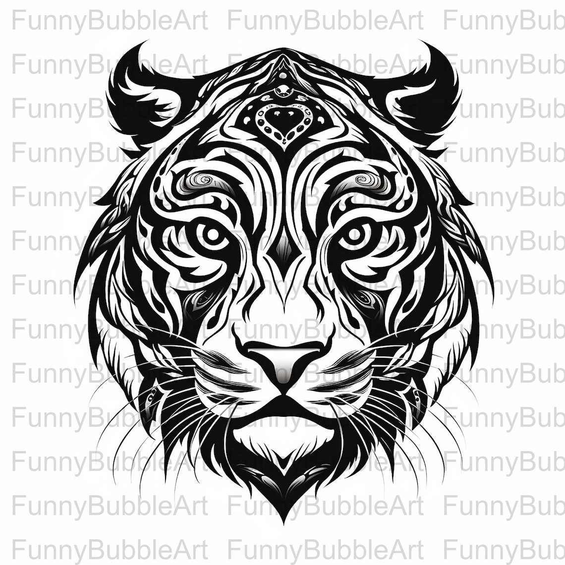 Tribal Tiger Tattoo Designs SVG Cut Files Tribal Tiger Cricut - Etsy