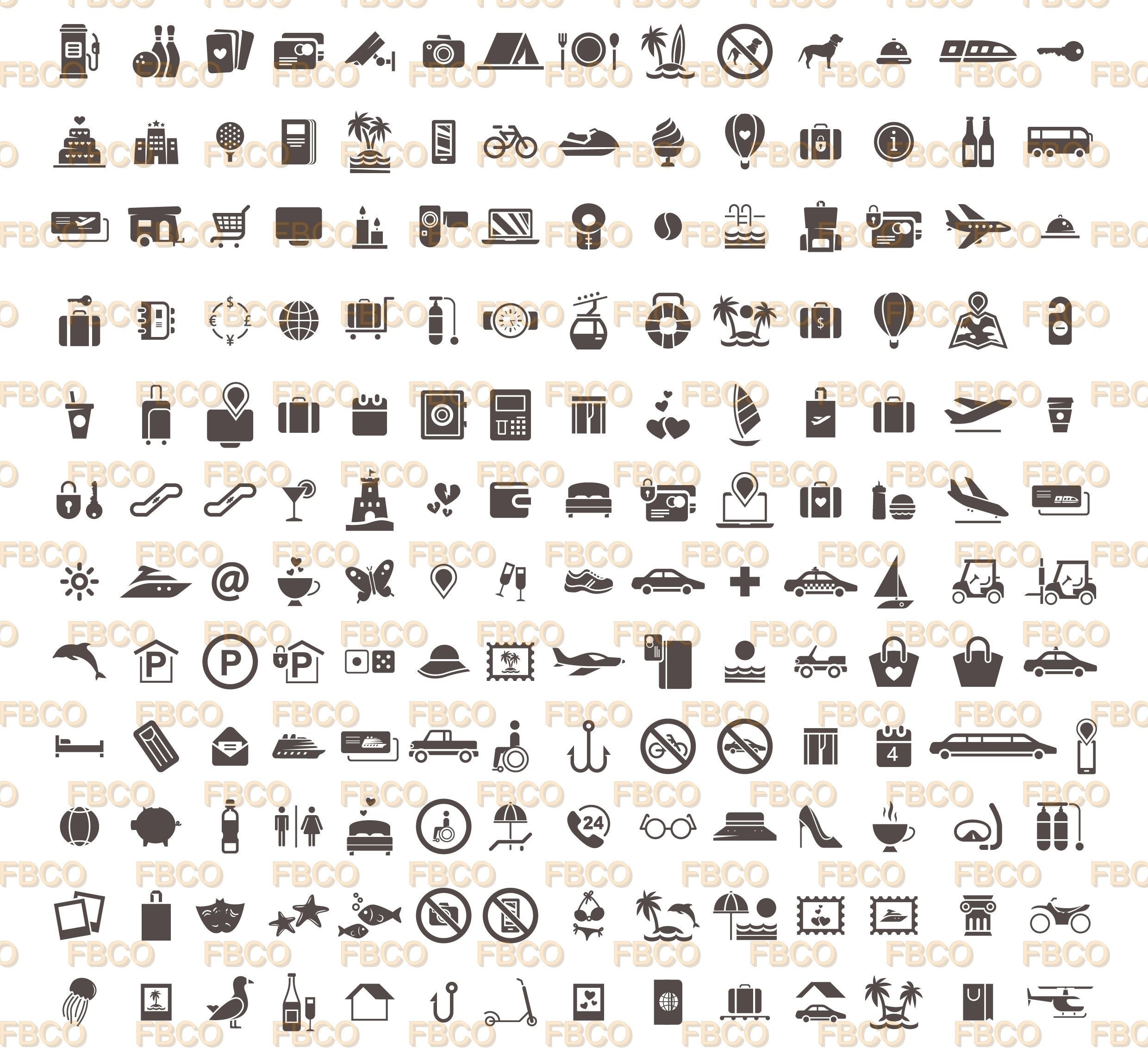 Travel Icon Set SVG, EPS, PNG, Jpg, 168 Travel Icons Set Bundle, Vector ...