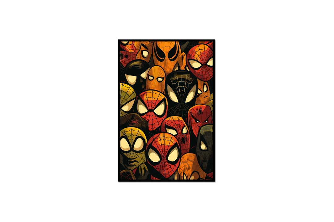 Funky Spiderverse Colorful Spider-man Art Poster Printable - Etsy