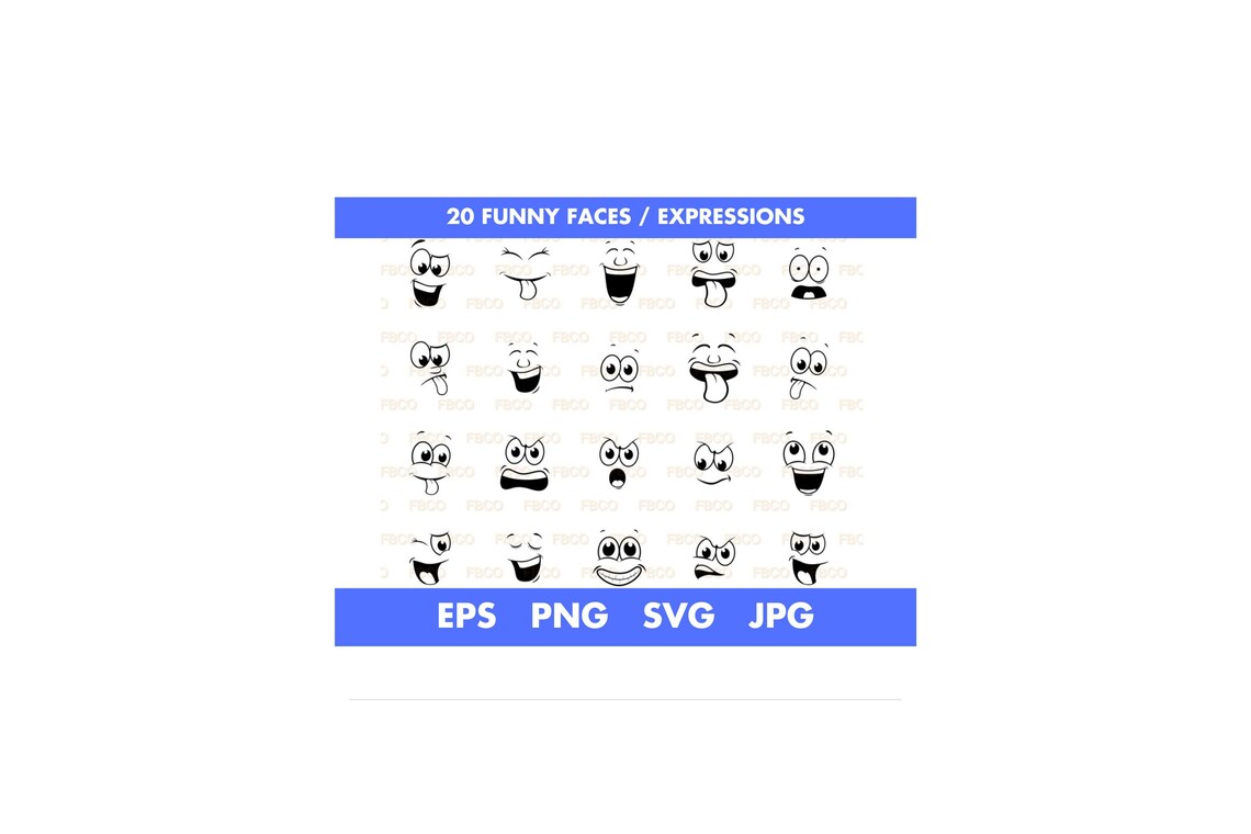 Face Emoji SVG, Face Expression SVG, Emoji SVG, Faces, Emoticon for ...