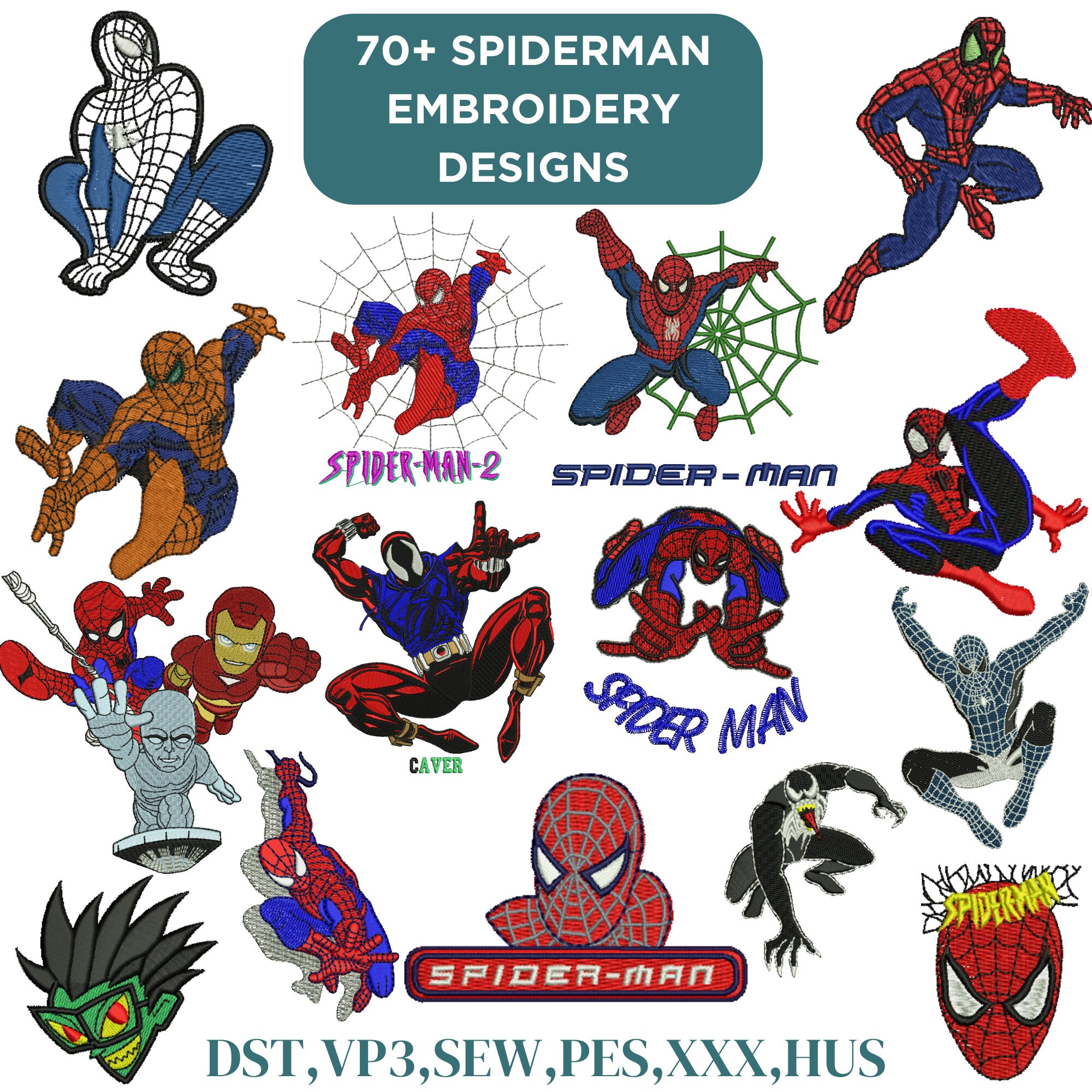 Spiderman Embroidery Design Comic Character Super Hero Embroidery ...