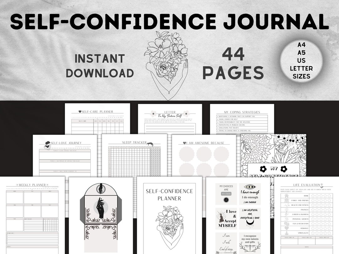 Self Confidence Journal PRINTABLE| Self Esteem Planner| Confidence ...