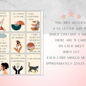 27 BOHO Positive Affirmation Cards Deck PRINTABLE, Daily Affirmations ...