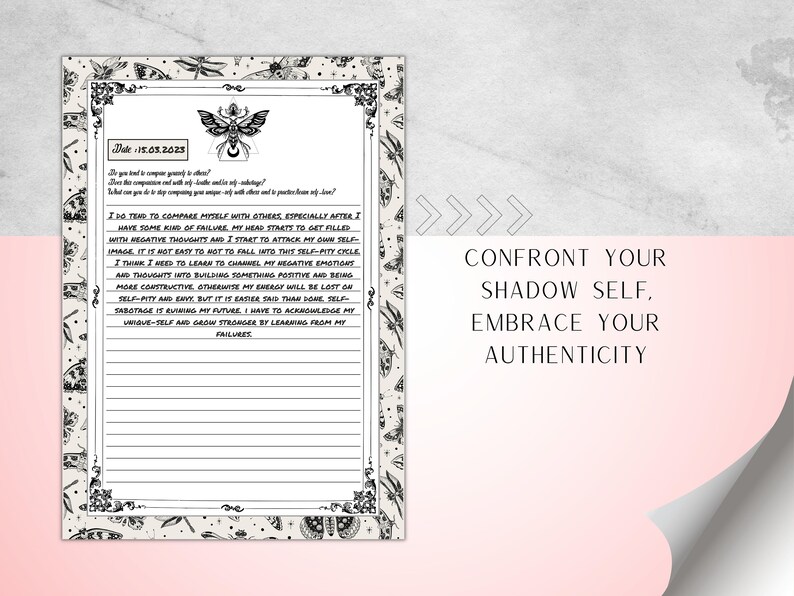 Shadow Work Journal Prompts PDF Shadow Work Workbook Inner - Etsy