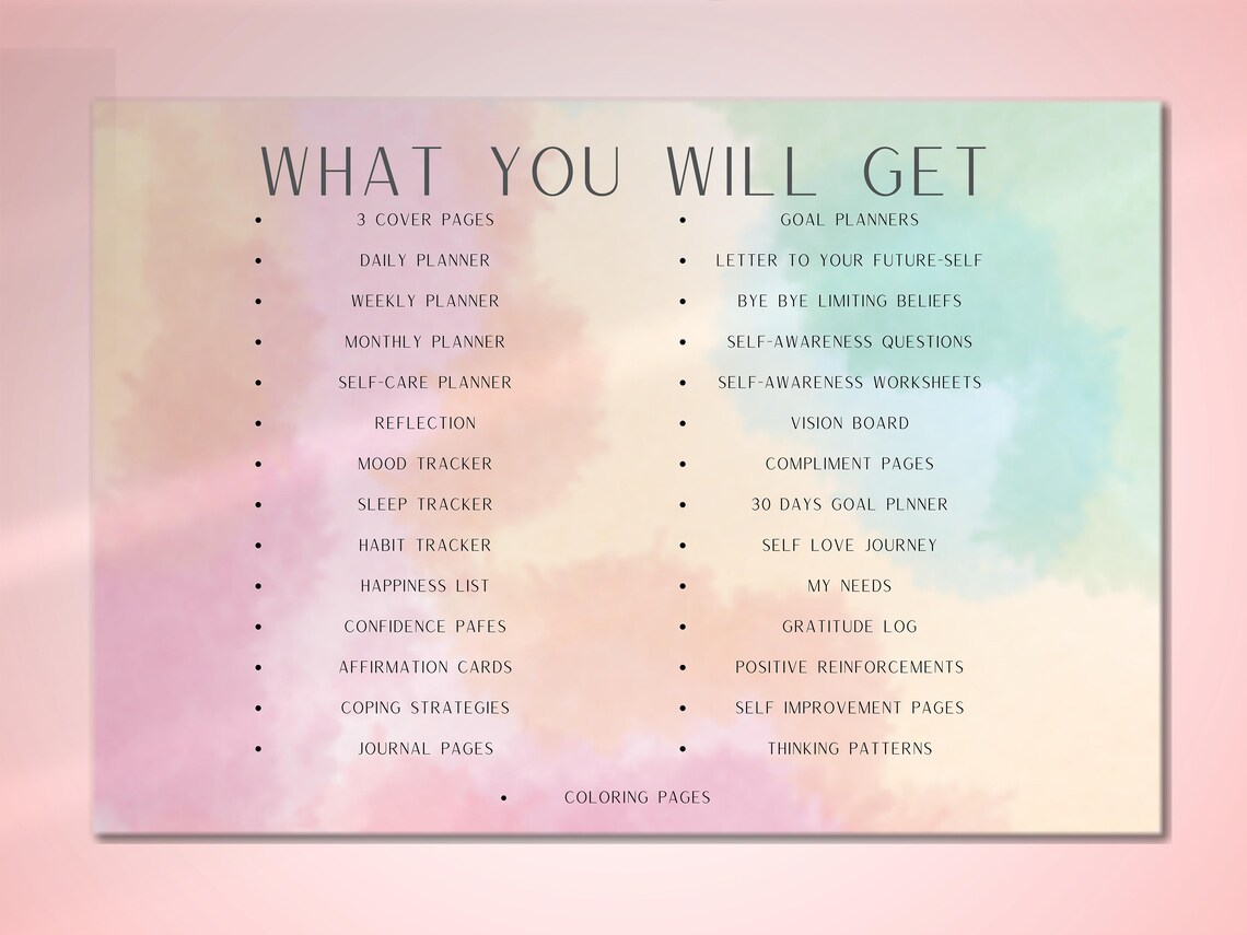 Self Confidence Journal PRINTABLE Self Esteem Planner Confidence ...