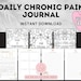 Chronic Pain Journal, Daily Symptom Tracker, Printable Health Tracker ...