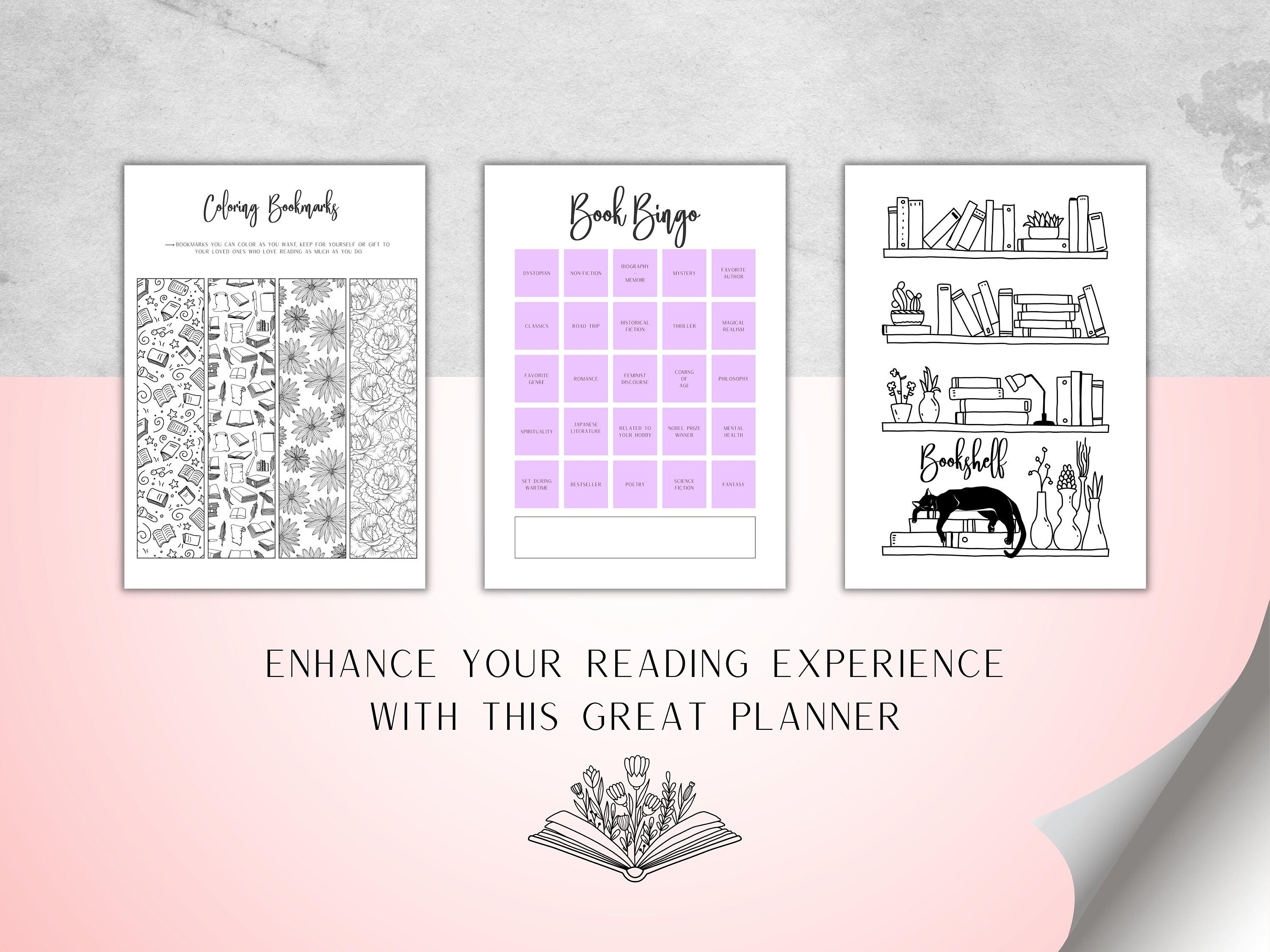 Lavender Color Reading Journal Printable Digital Book Review Journal ...