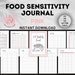 Pink Food Sensitivity Journal PDF| Food Intolerance Tracker PRINTABLE ...