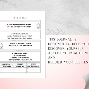 Self Confidence Journal PRINTABLE| Self Esteem Planner| Confidence ...