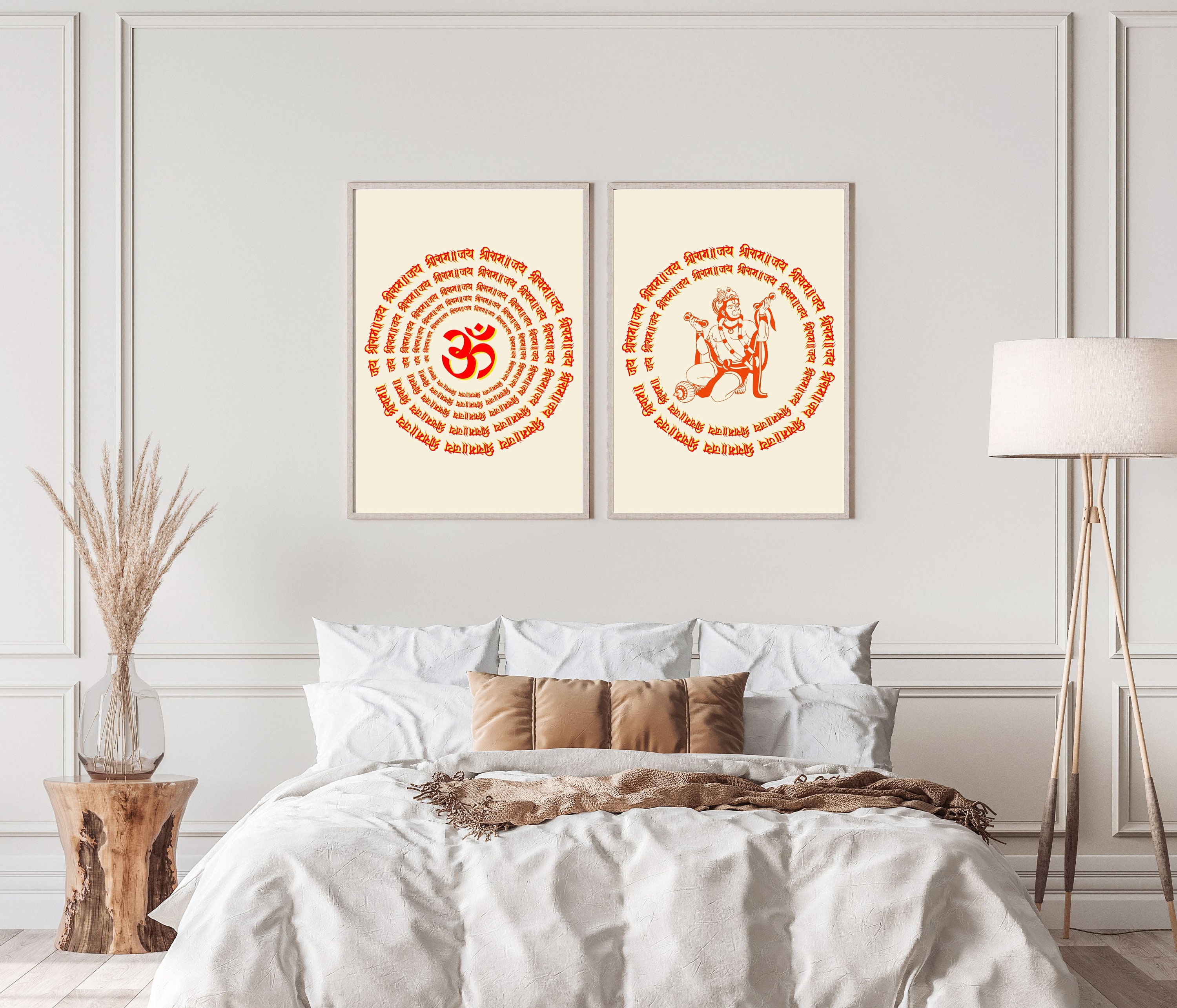 Aum Jai Shri Ram Chakra Poster Aum Printable Poster Orange - Etsy