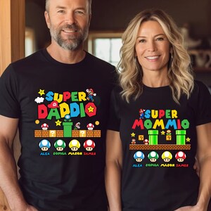Personalized Super Daddio, Super Mommio, Super Kiddo Shirt, Funny Dad ...