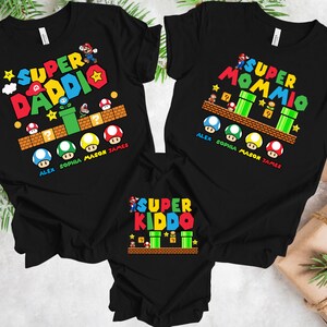 Personalized Super Daddio, Super Mommio, Super Kiddo Shirt, Funny Dad ...