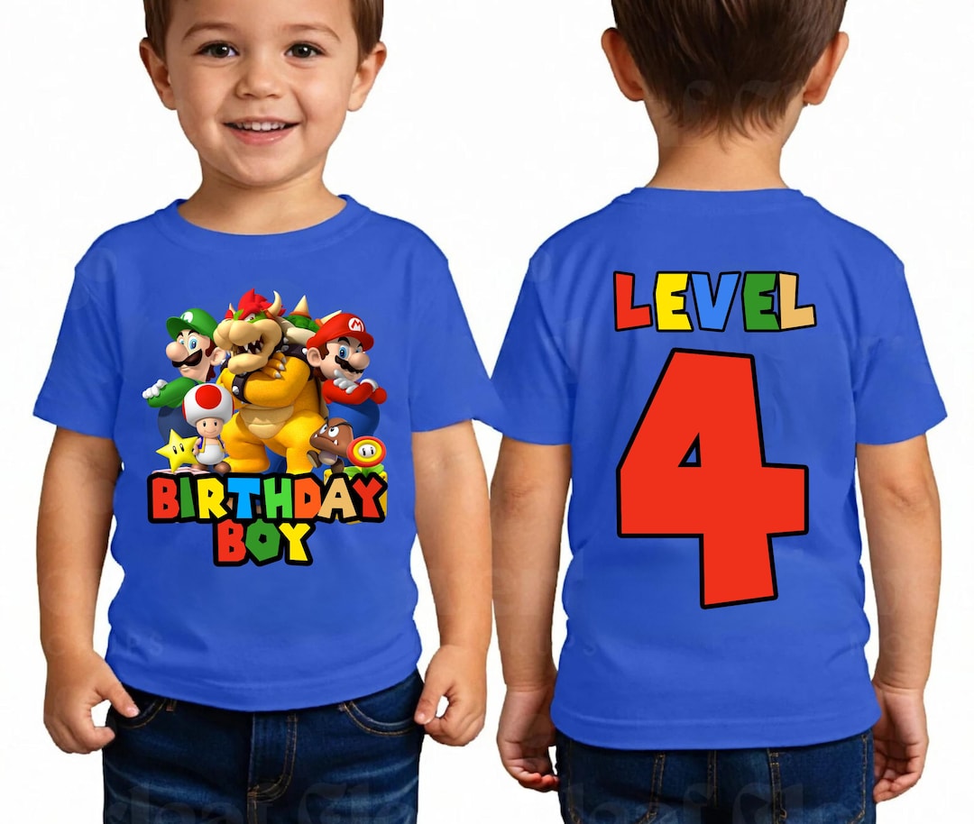 Personalized Super Mario Birthday Shirt,sweatshirt: Matching Family ...