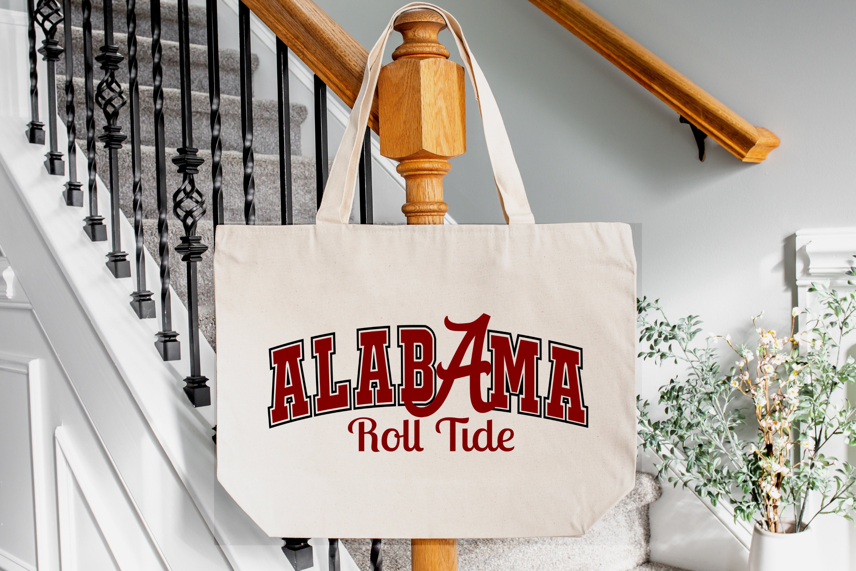 Alabama Roll Tite Tote Bag, Alabama Crimson Tide Tote Bag, Alabama ...