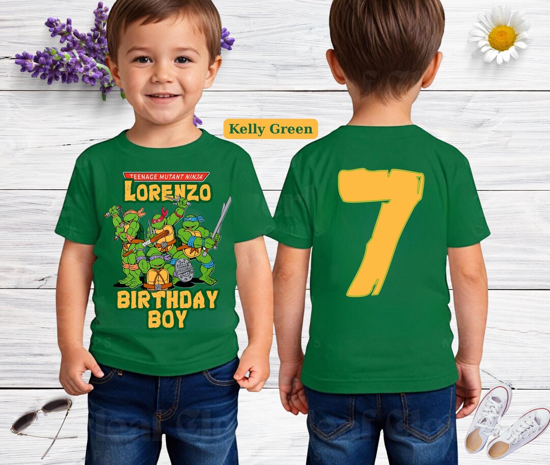 Personalized Ninja Turtles Birthday Shirt: Custom Family Matching Tees ...