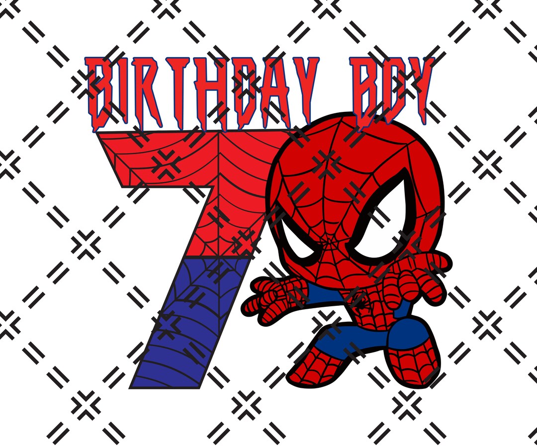 Spiderman 7. Geburtstag Junge PNG, Es ist mein Geburtstag, Spiderman ...