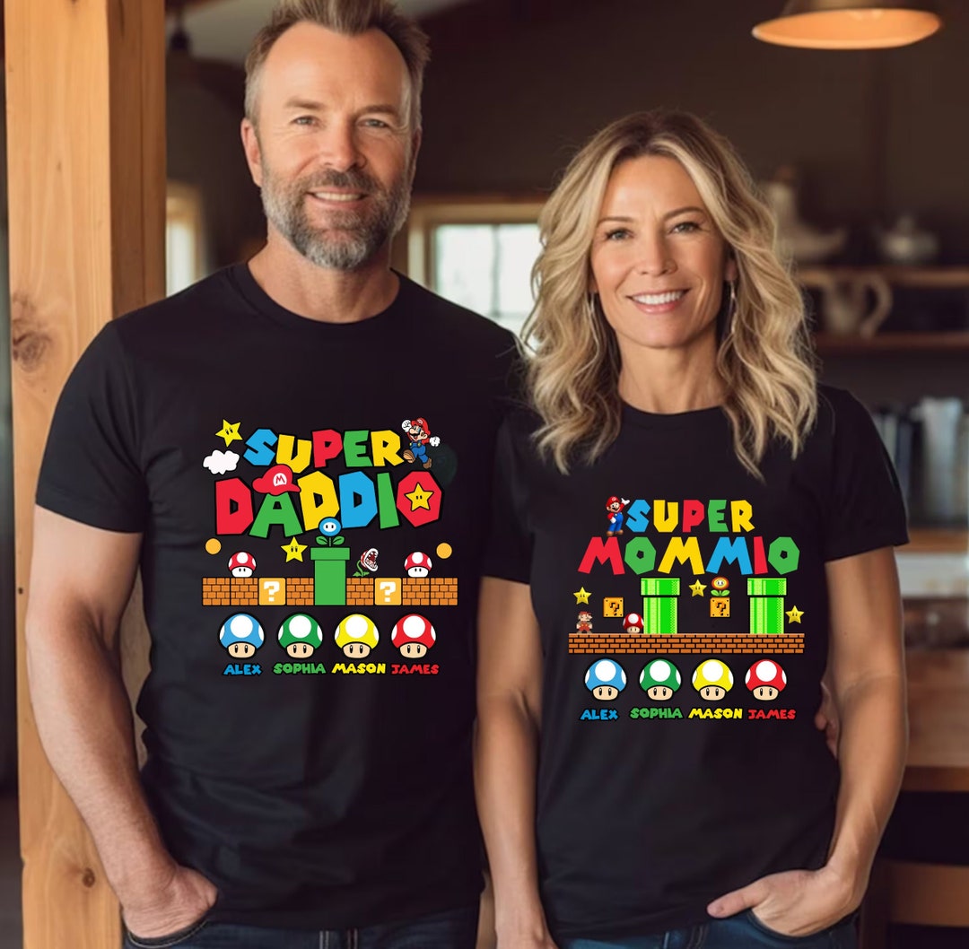 Personalized Super Daddio, Super Mommio, Super Kiddo Shirt, Funny Dad ...