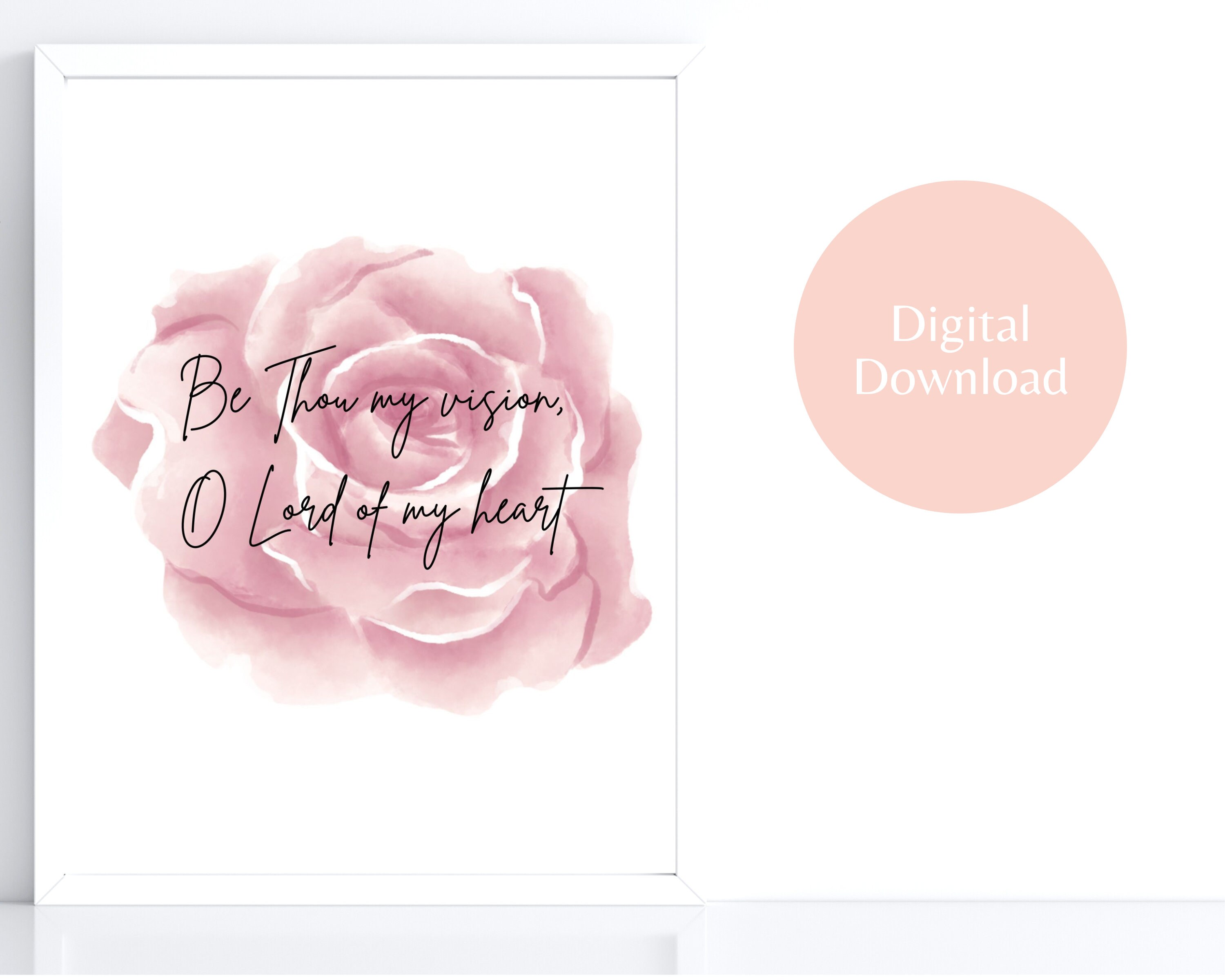 Be Thou My Vision Hymn Art Printable 8x10, Modern Christian Wall Art - Etsy