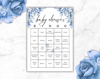 Baby Shower Bingo, Baby in Bloom Bingo Printable, 30 Prefilled Bingo ...