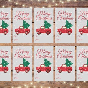 Printable Christmas Gift Tags, Farmhouse Christmas, Vintage Christmas ...
