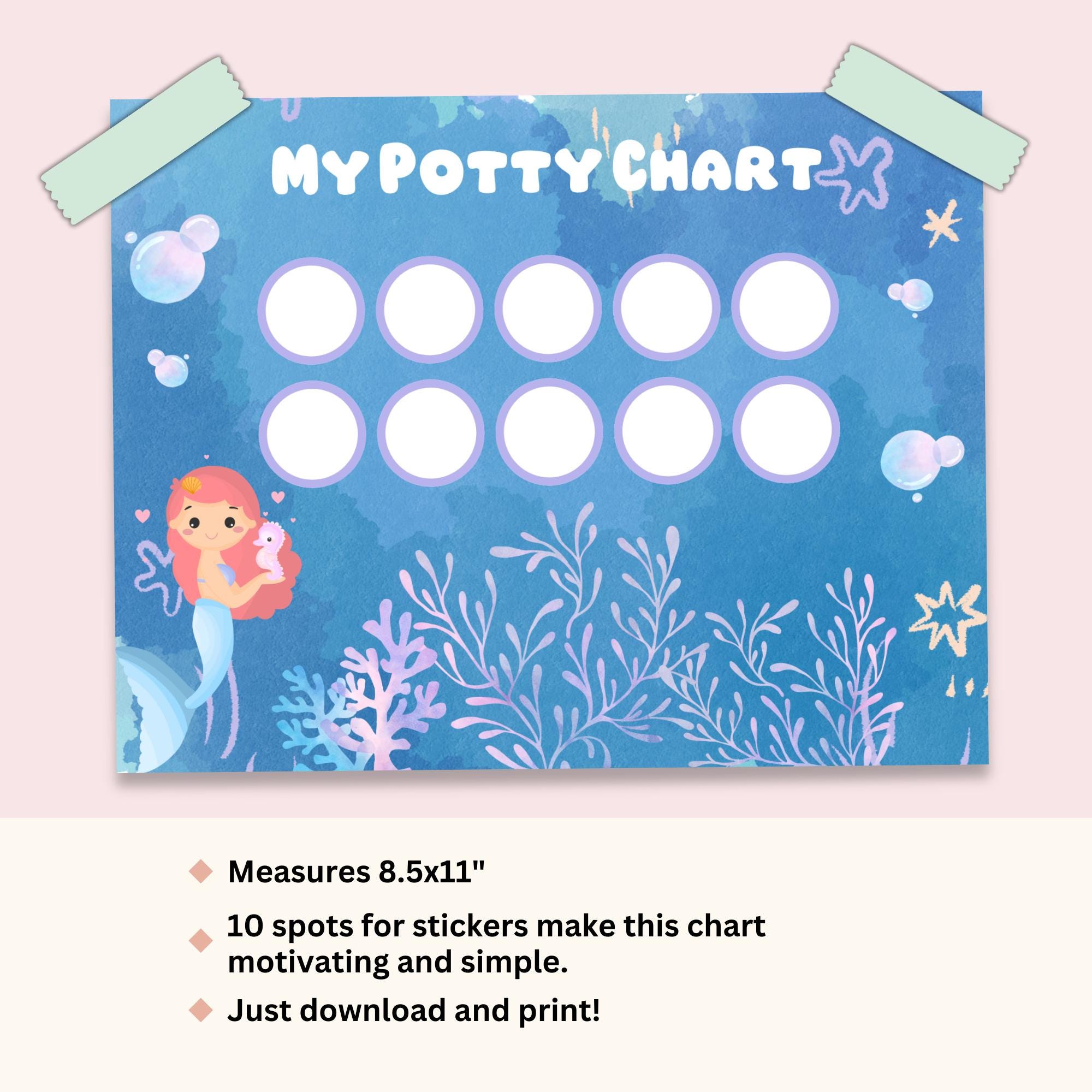 Potty Training Reward Chart Printable, Sticker Chart, Toddler Reward ...