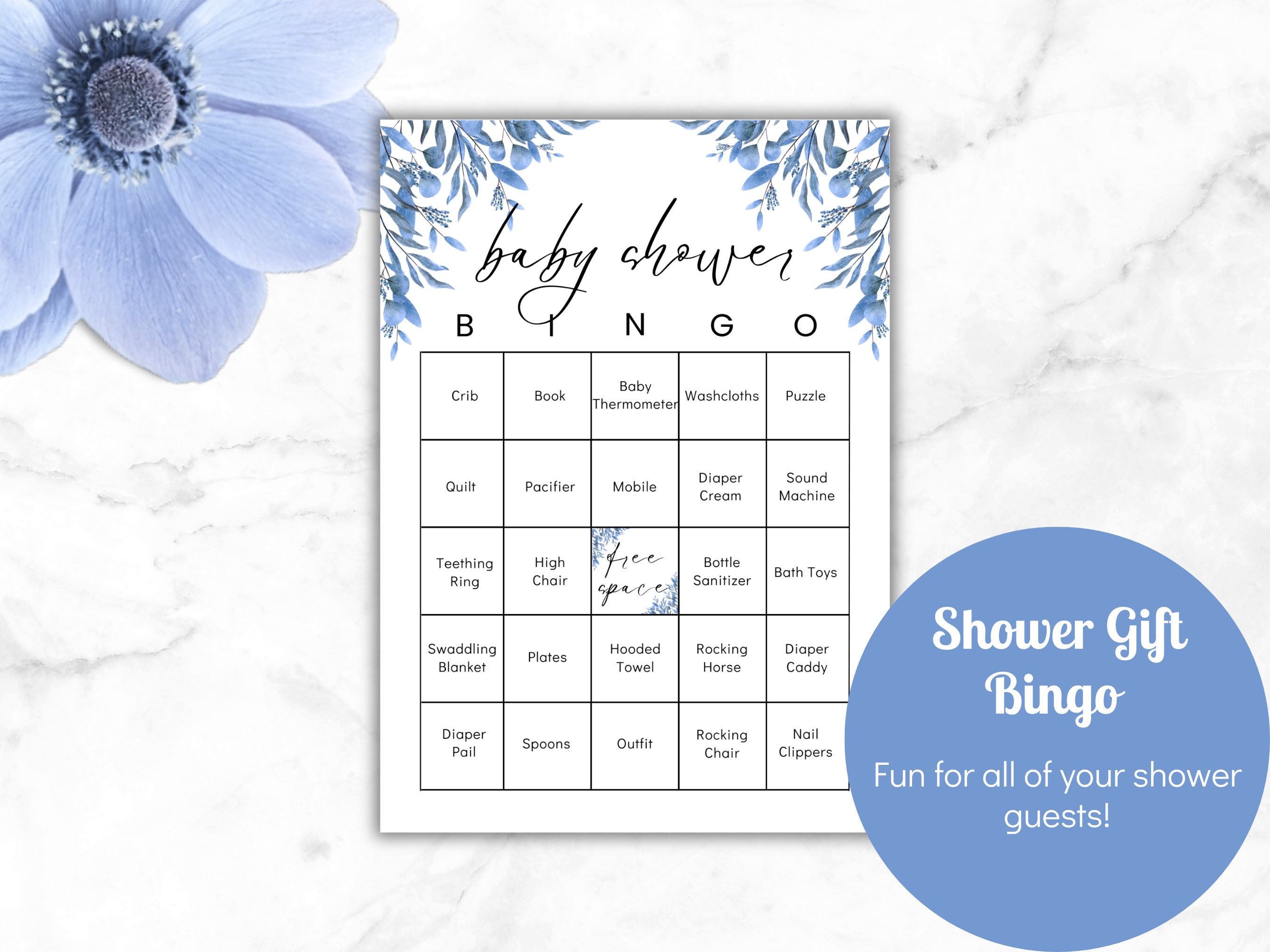Baby Shower Bingo, Baby Bingo Printable, 30 Prefilled Bingo Cards, Baby ...