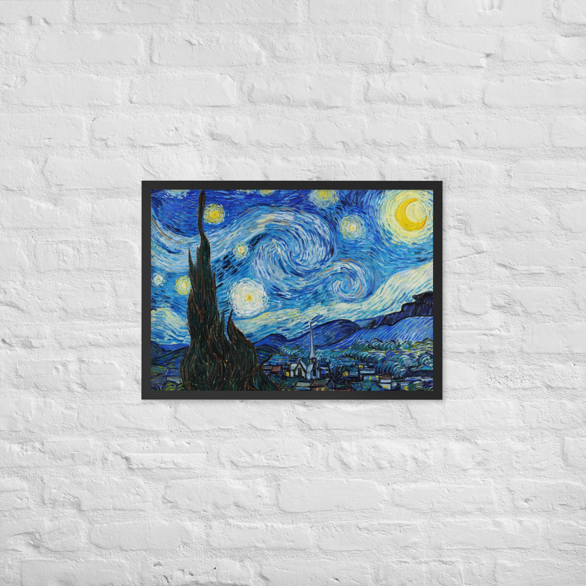 Vincent Van Gogh the Starry Night Framed Poster - Etsy