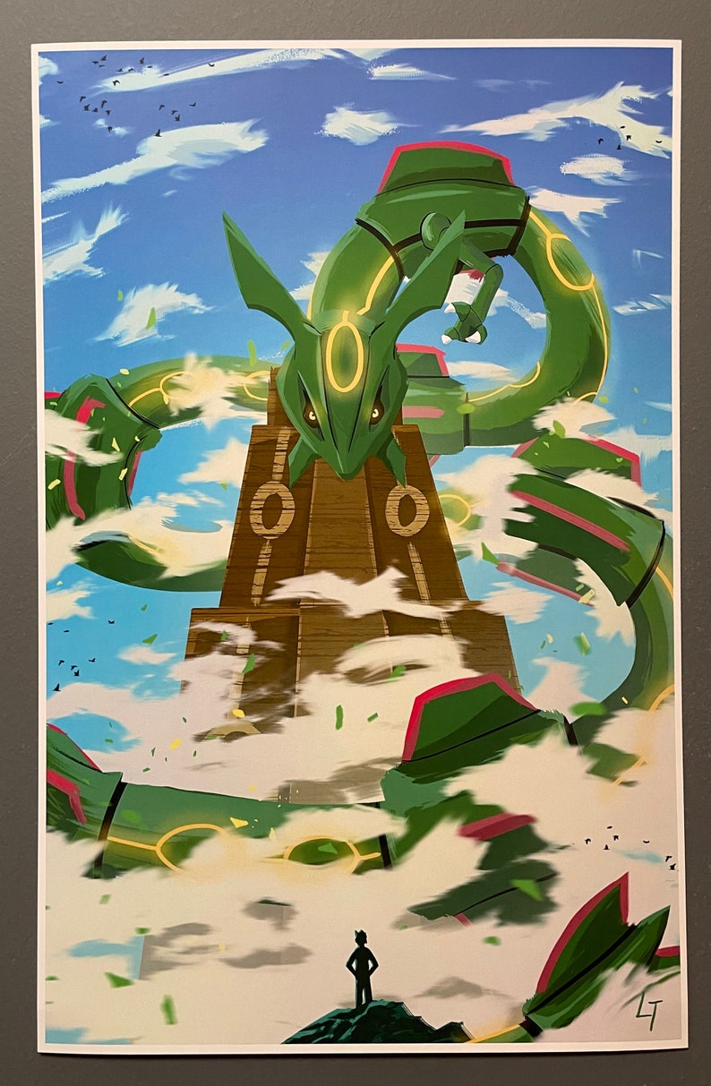 Rayquaza Pokemon Print - Etsy