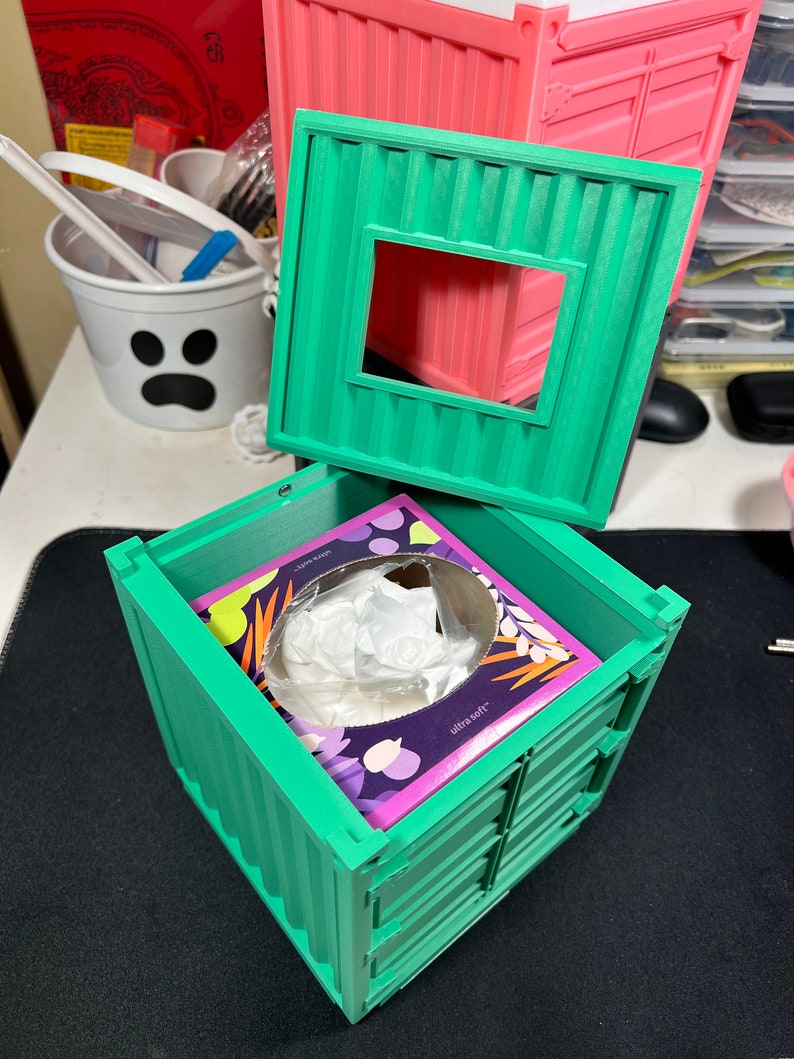 Container Style Tissue Box Cover ( Matte Green ) - Etsy