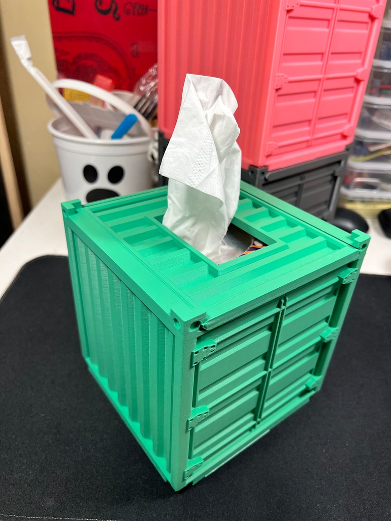 Container Style Tissue Box Cover Matte Green - Etsy