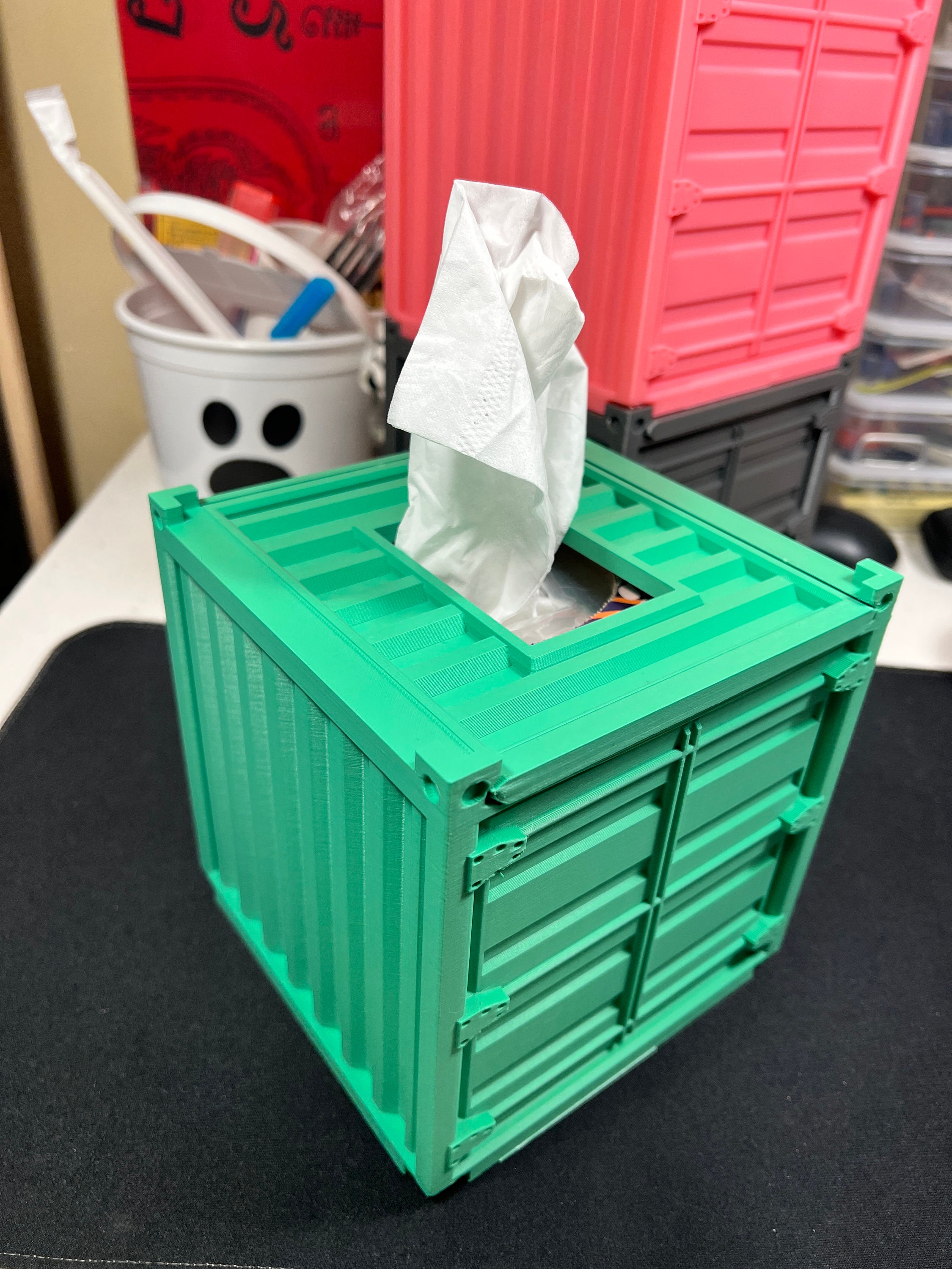 Container Style Tissue Box Cover Matte Green - Etsy