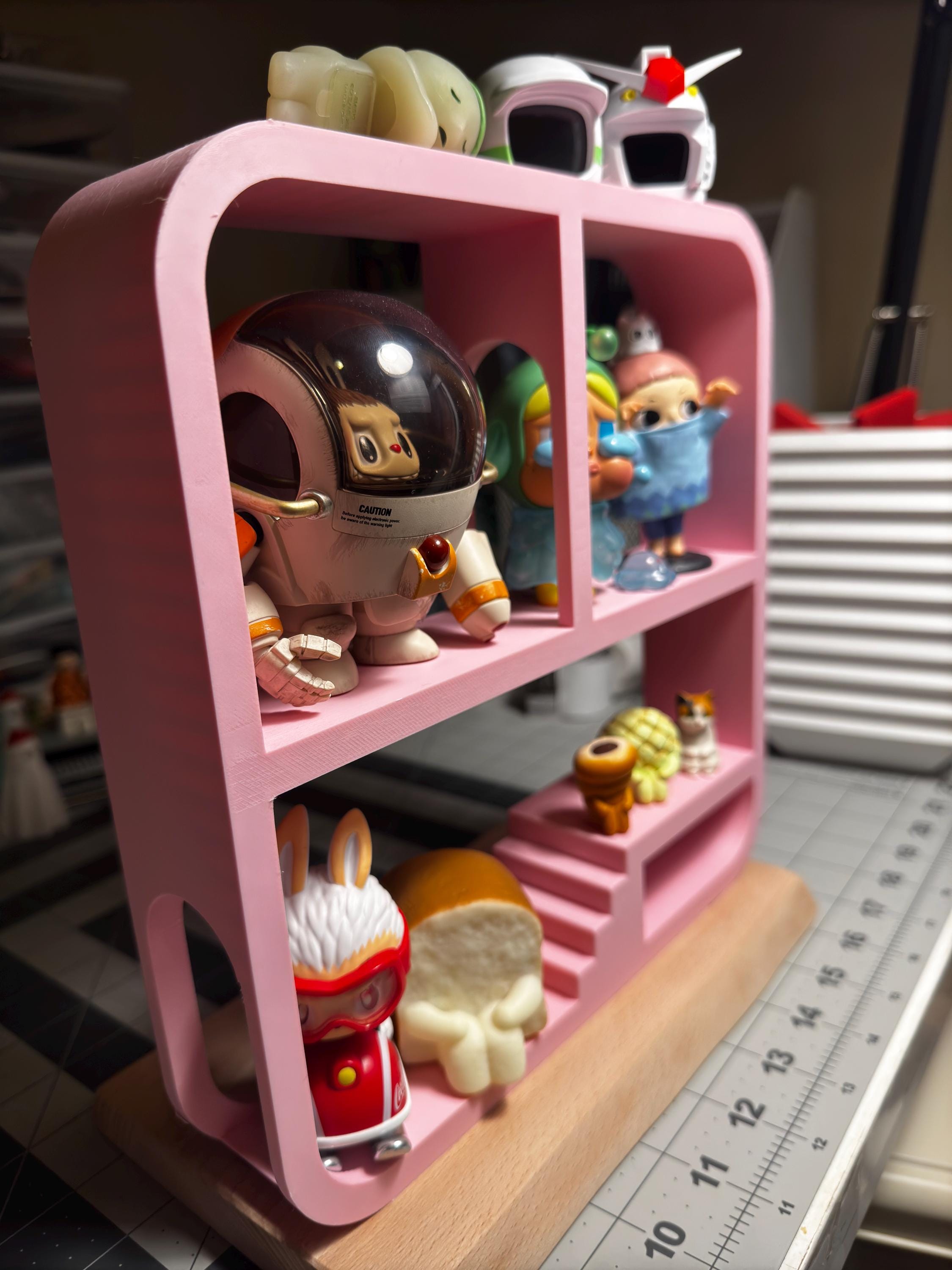 Art Toy Display Frame - 3D Printed Pink Square Home for Collectible ...
