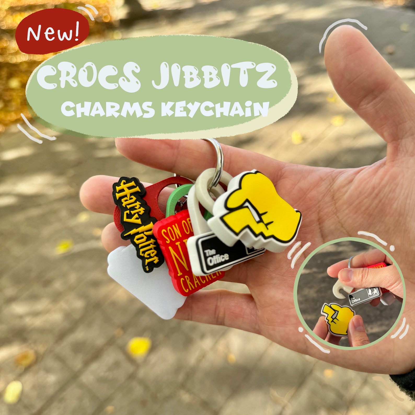 Crocs Jibbitz Charms Keychain Adapter Turn Your Shoe Charms Into ...