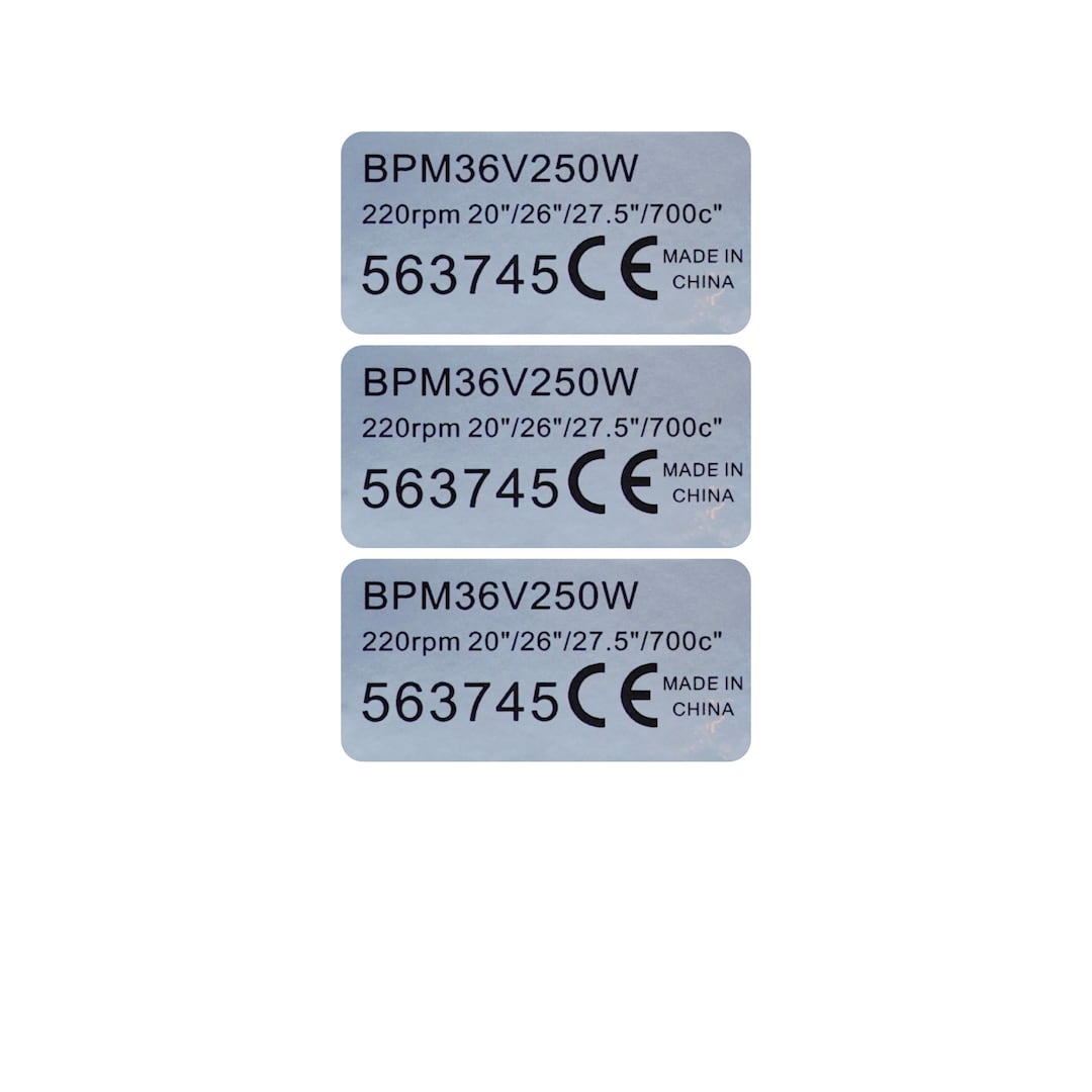 Ebike 3x Motor Sticker 36V 250W Legal for Bafang, BMC, MAC, Bosch ...