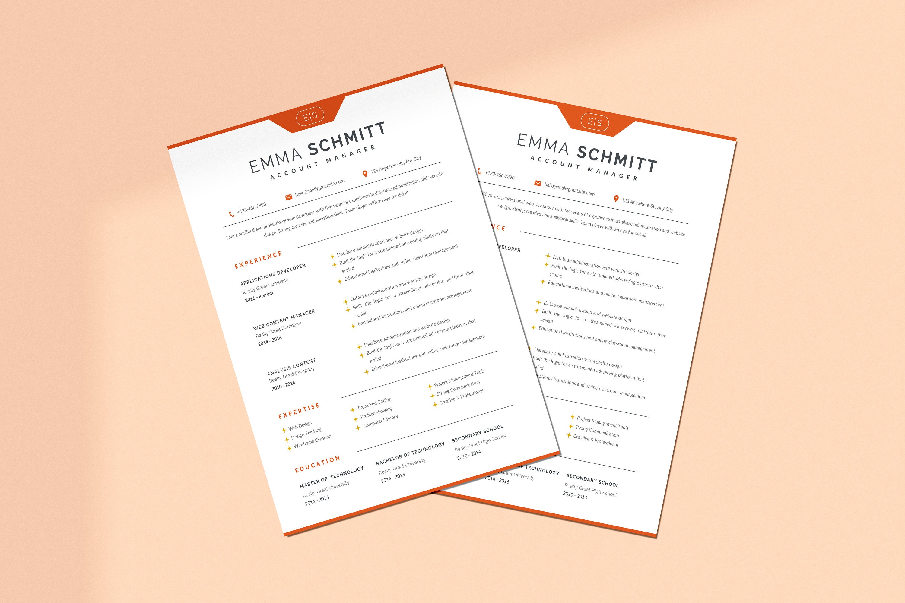 Canva Minimal Clean Signature CV Resume - Etsy