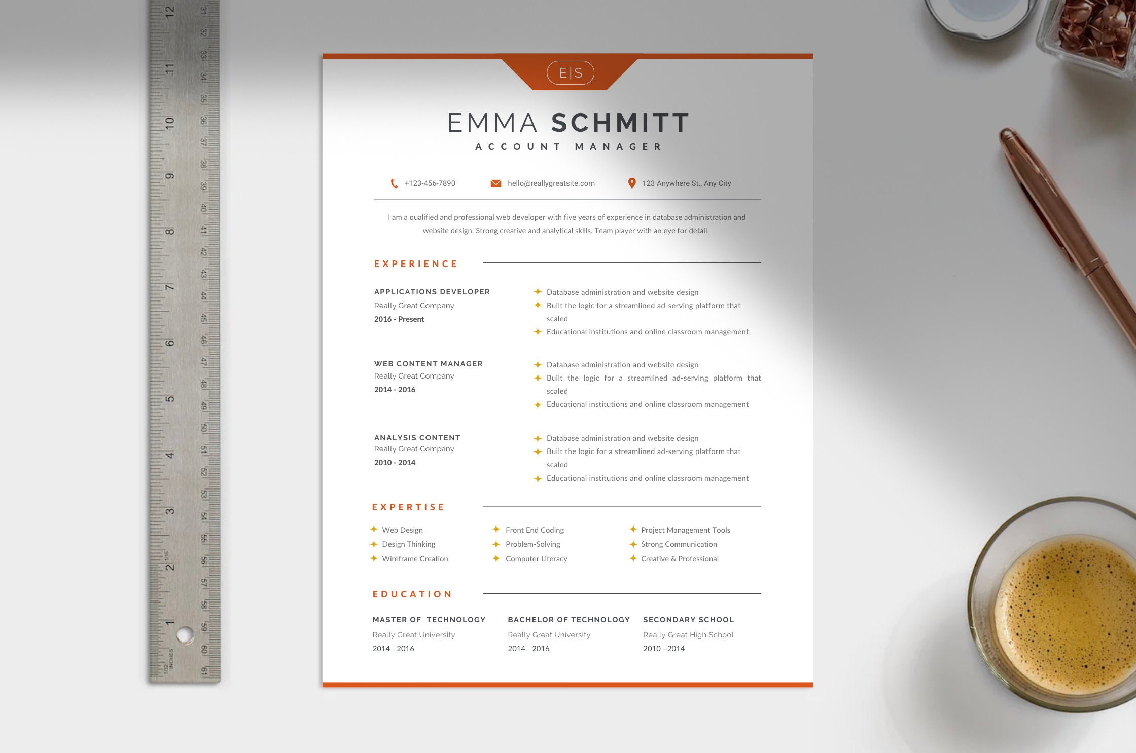 Canva Minimal Clean Signature CV Resume - Etsy