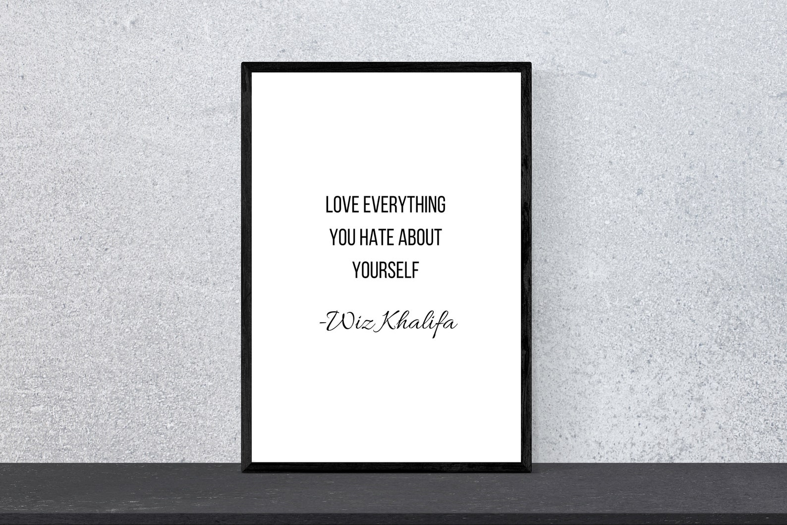 Wiz Khalifa Artwork Wiz Khalifa Quote Print Celebrity Quote Art Rap Artist Quote Music Artist ...