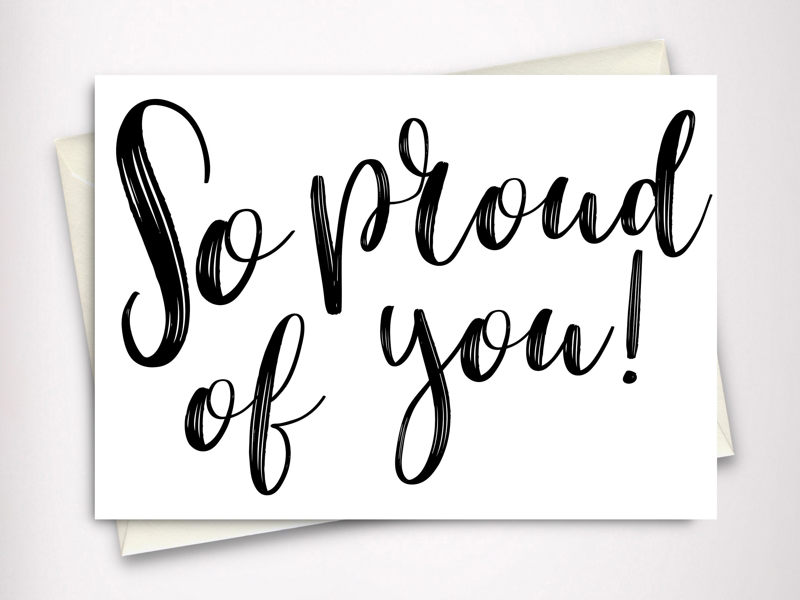 So Proud Of You Card Printable Instant Download Last Minute Congratulations Greeting Card In