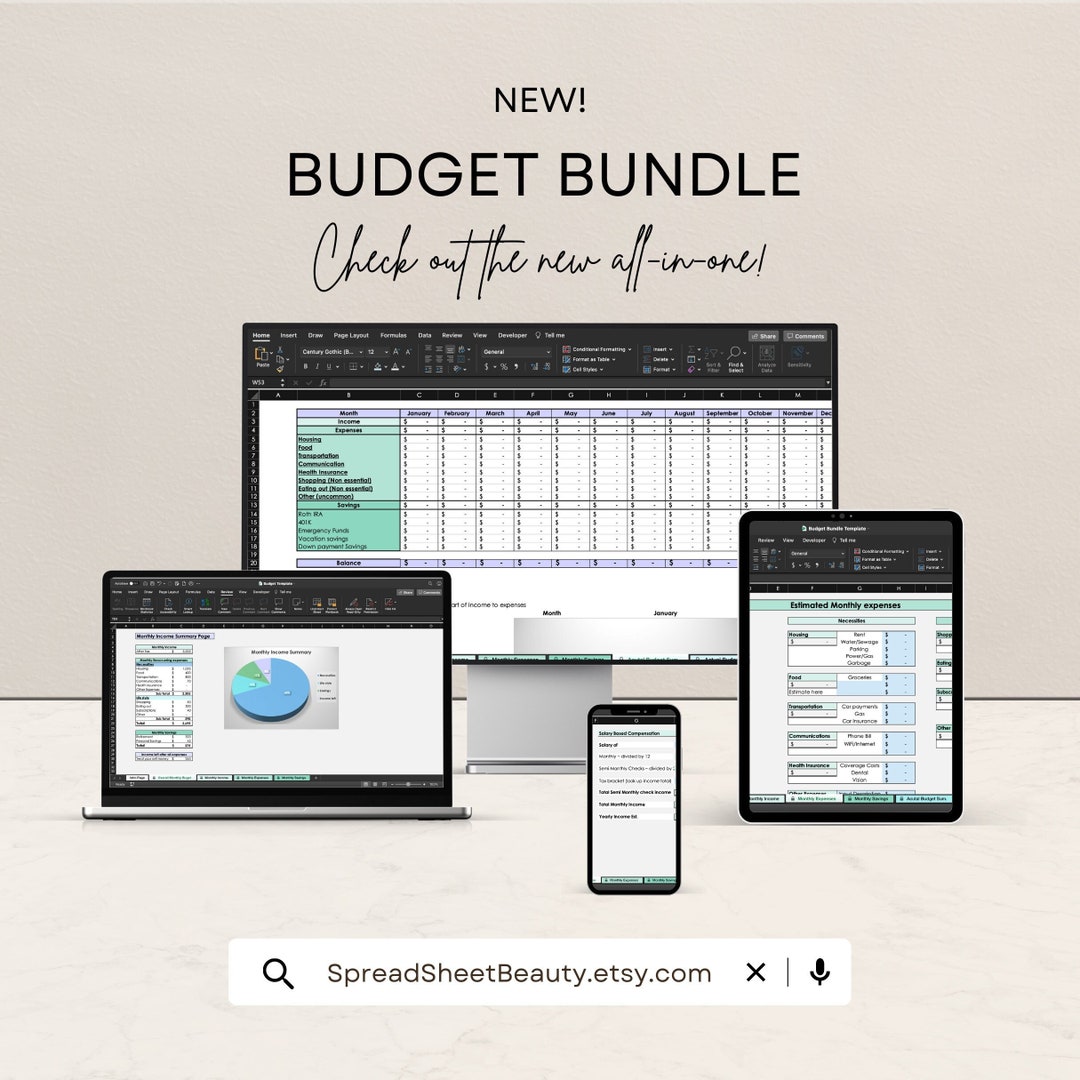 Budget Bundle Template - Etsy
