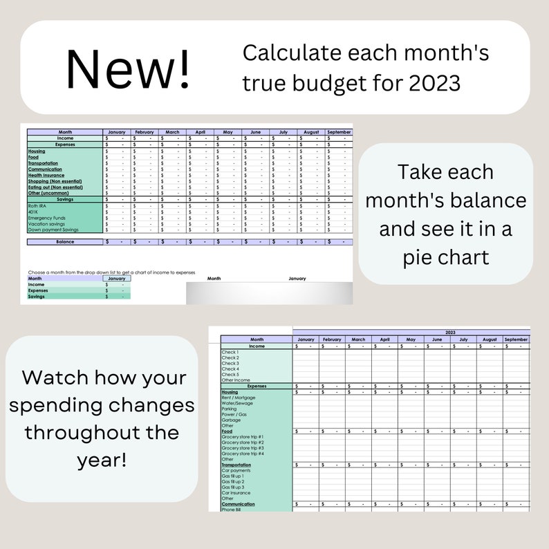 Budget Bundle Template - Etsy