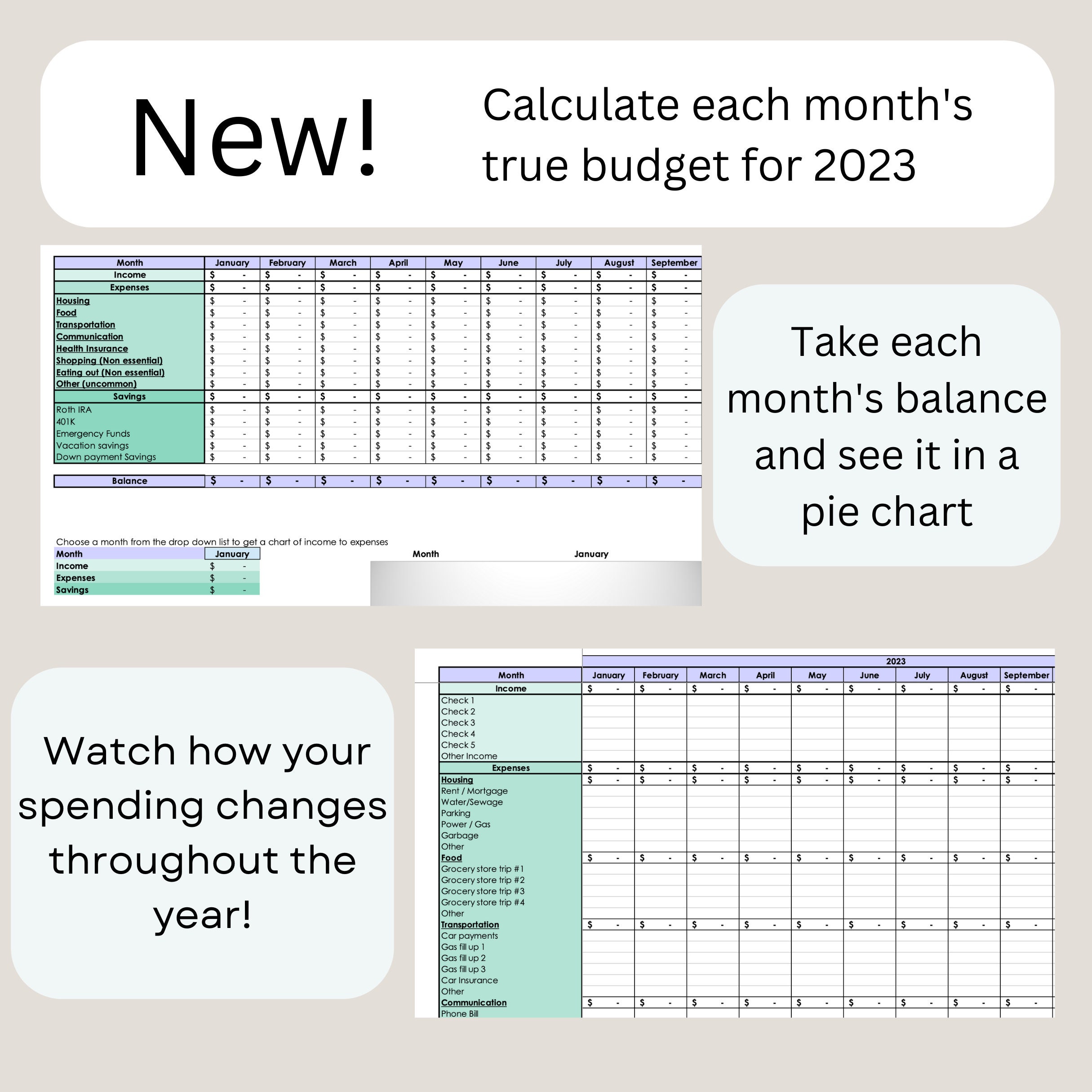 Budget Bundle Template - Etsy