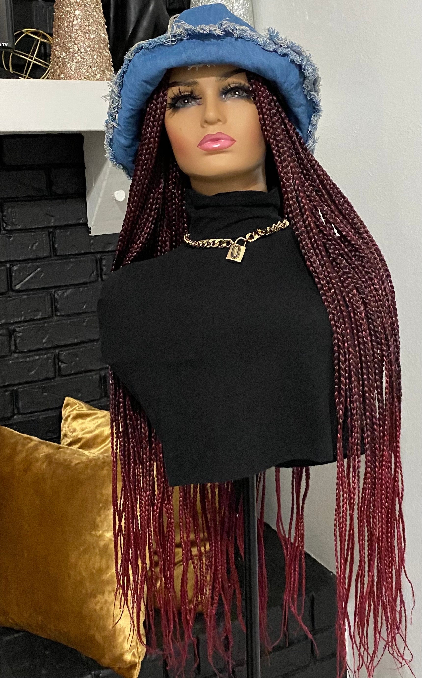 READY TO SHIP Box Braids Braided Headband Wig 30inches - Etsy