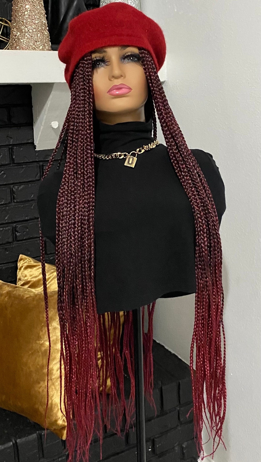 READY TO SHIP Box Braids Braided Headband Wig 30inches - Etsy